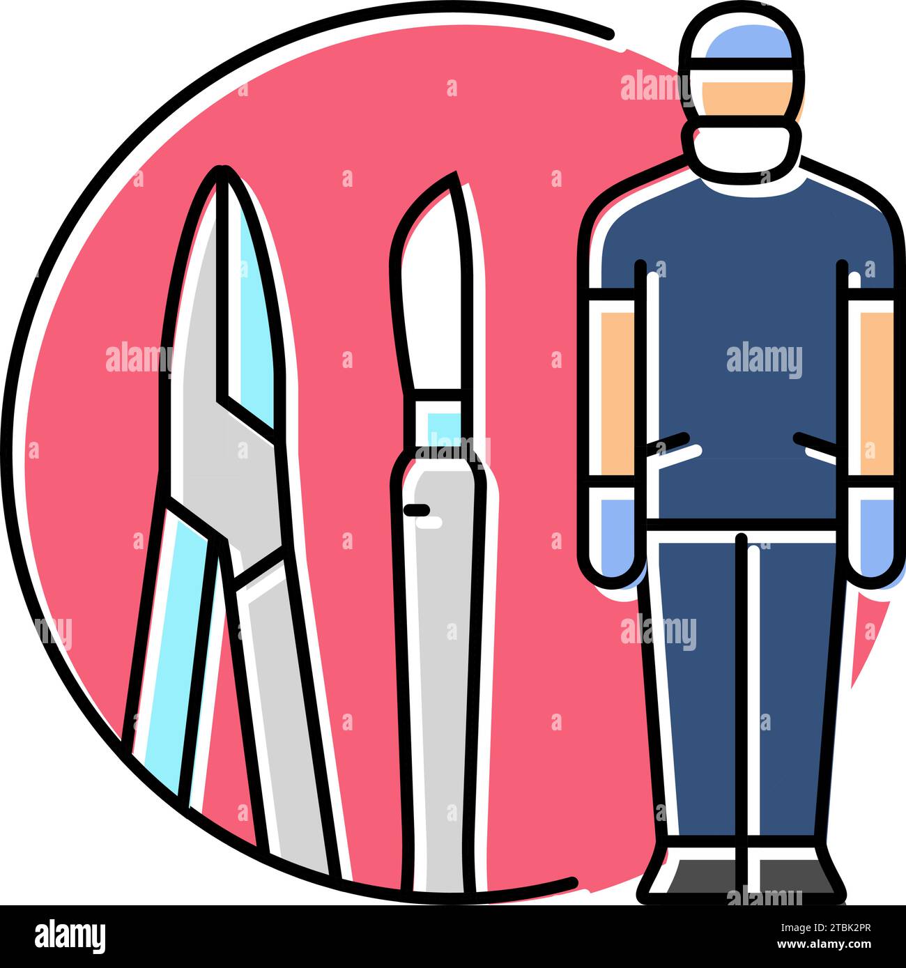 surgical technician instruments color icon vector illustration Stock ...