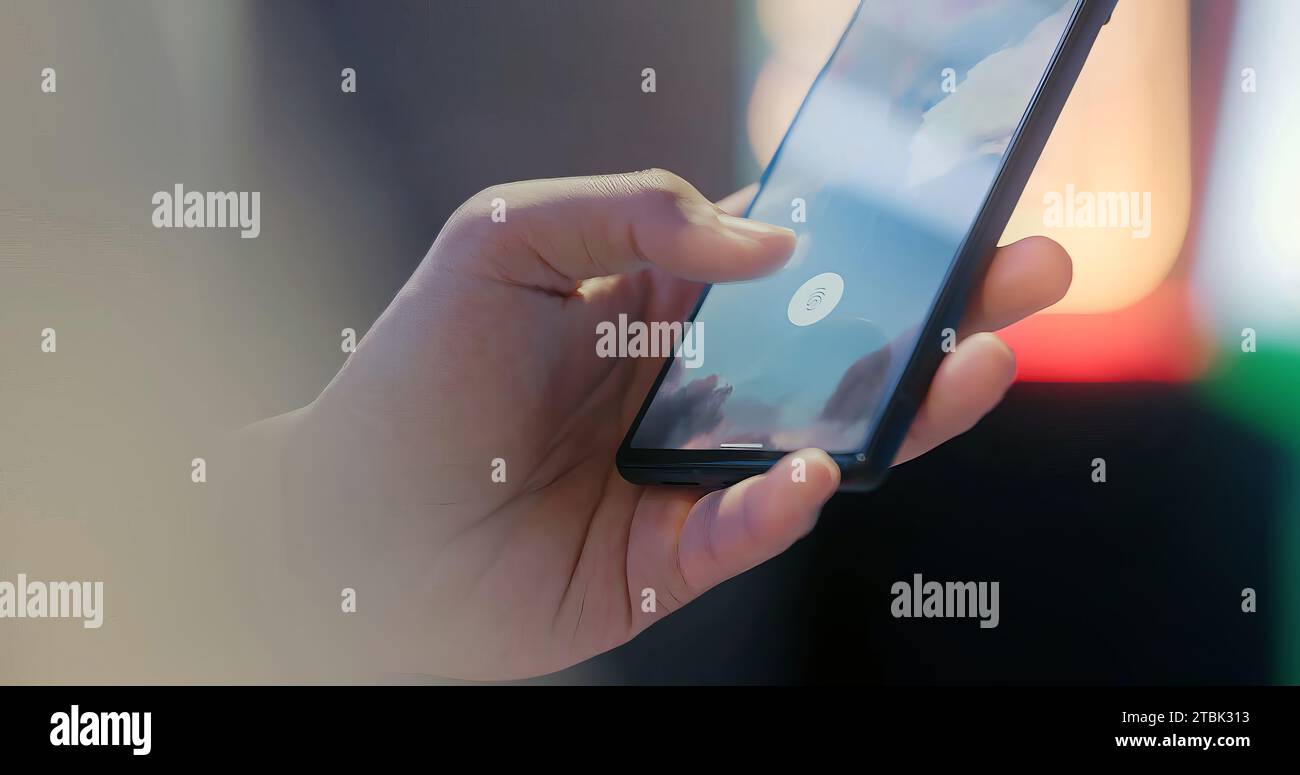 Fingerprint identity verification concept, criminal biometric research ...