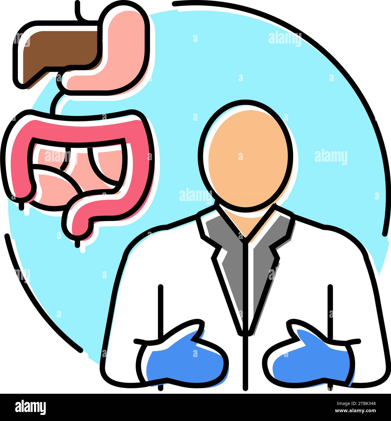 gastrointestinal doctor color icon vector illustration Stock Vector ...