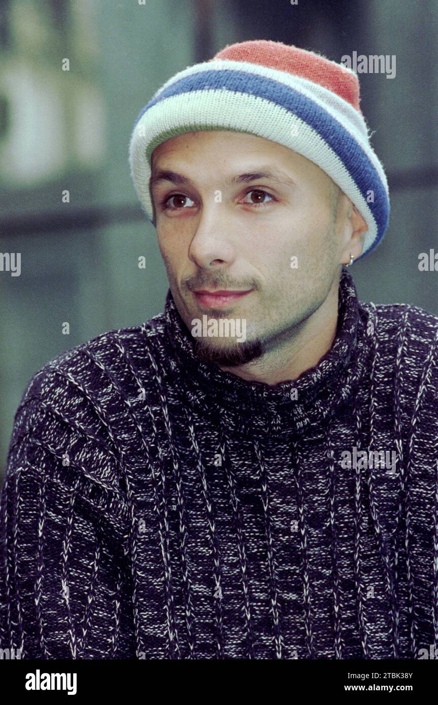 Sanremo Italy 1997-02-18 : Alex Baroni, Italian singer, during a photo ...