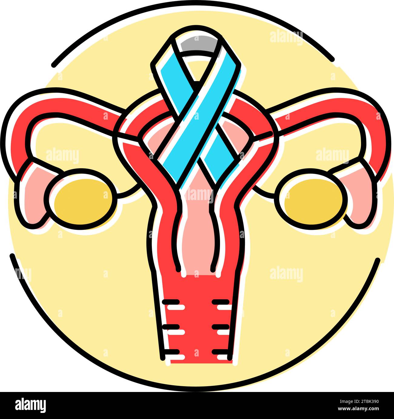 cervical health gynecologist color icon vector illustration Stock ...