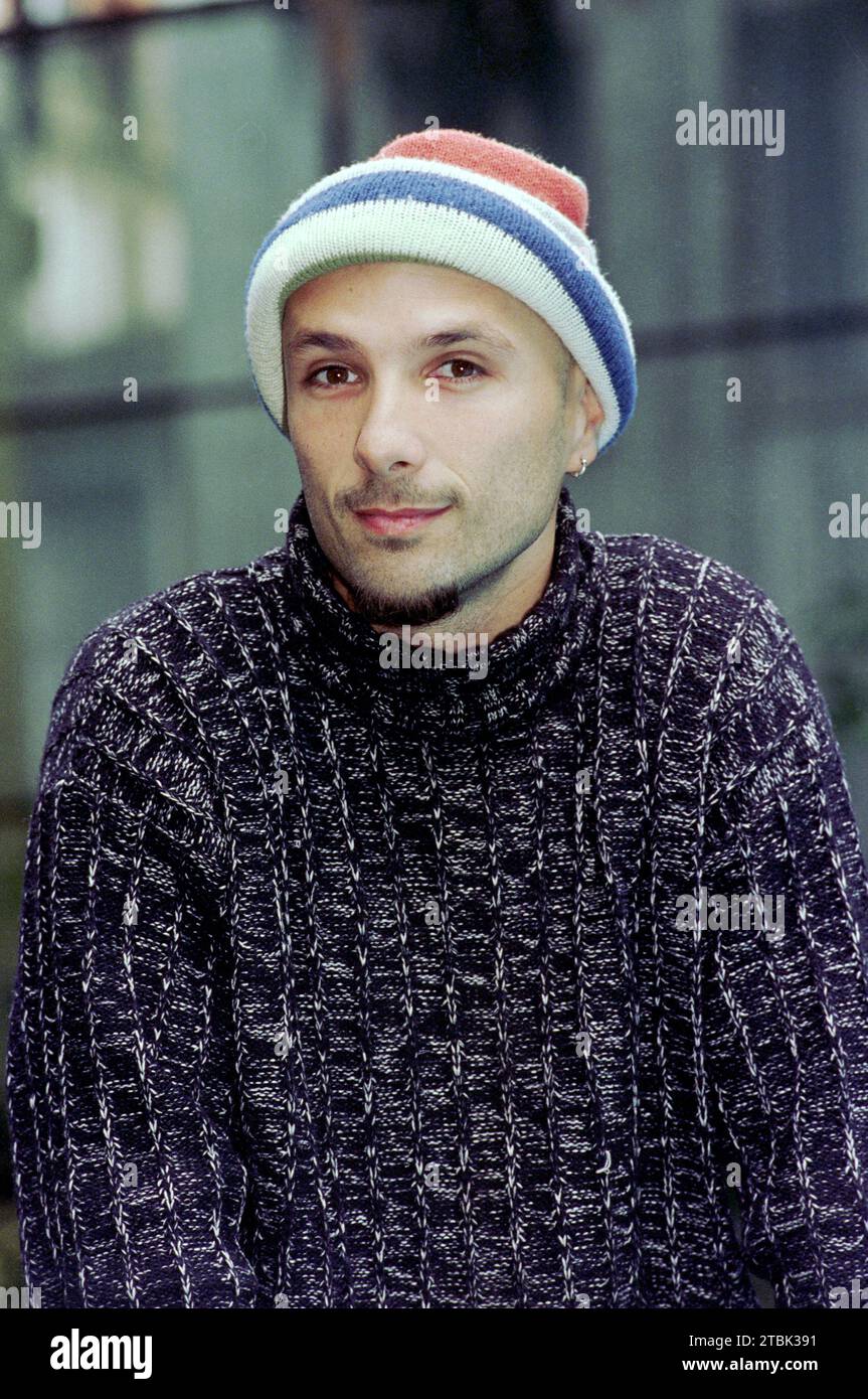 Sanremo Italy 1997-02-18 : Alex Baroni, Italian singer, during a photo ...