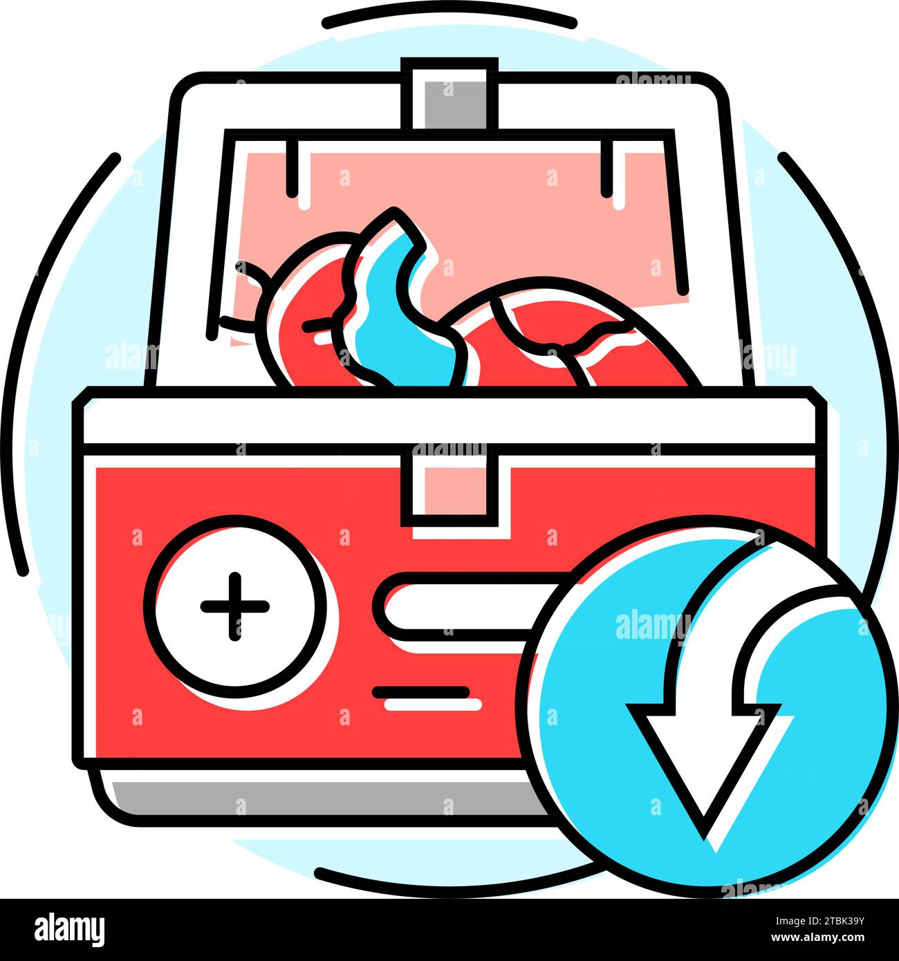 organ transplant color icon vector illustration Stock Vector Image ...