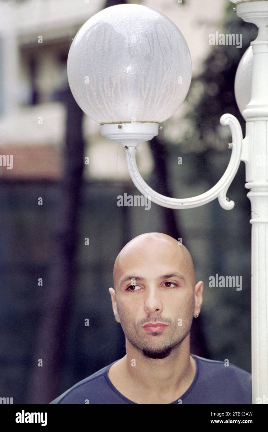 Sanremo Italy 1997-02-18 : Alex Baroni, Italian singer, during a photo ...