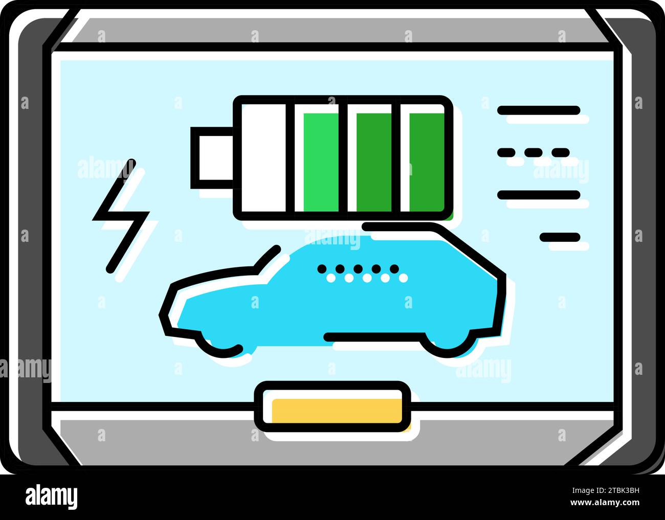 Futuristic battery charging green indicator hi-res stock photography ...