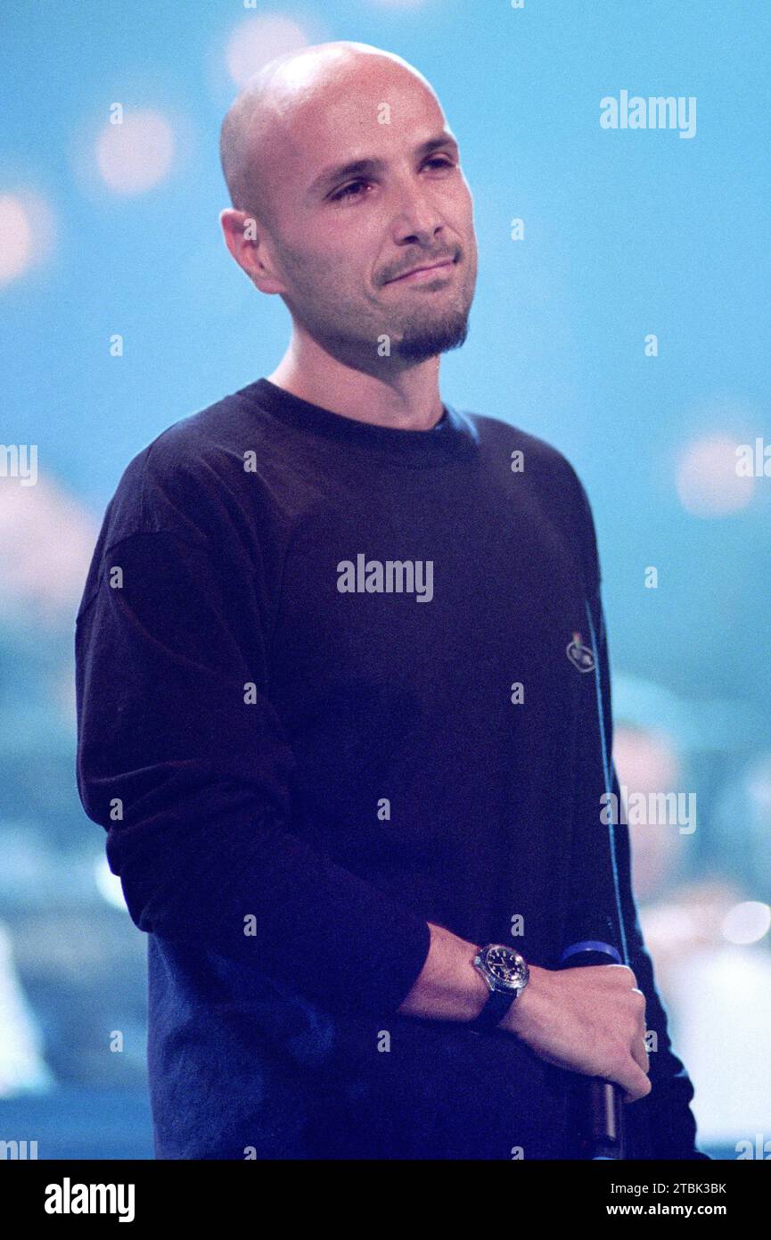 Sanremo Italy 1997-02-19 : Alex Baroni, Italian singer, during the ...