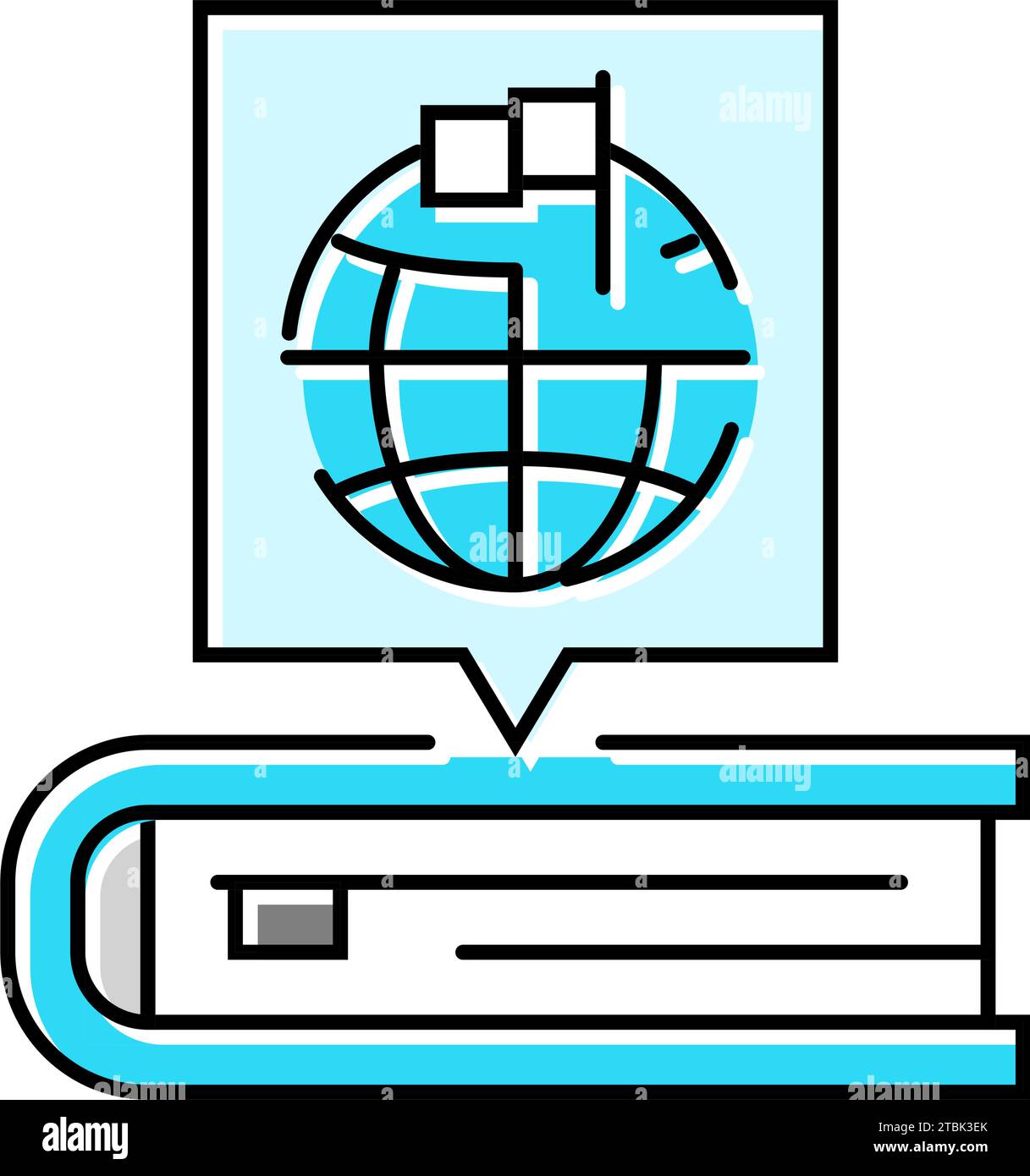 content localization technical writer color icon vector illustration ...