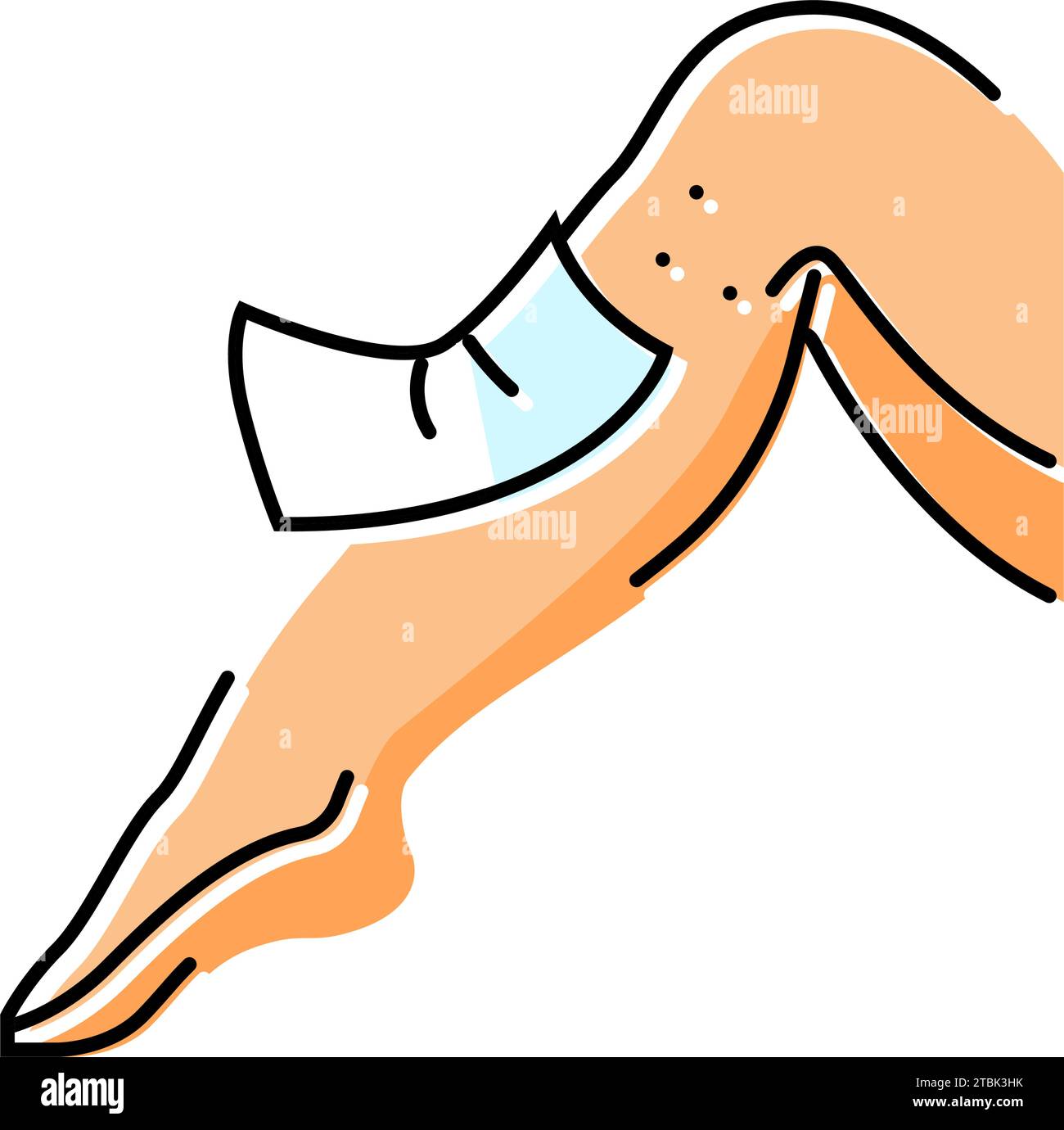 leg hair depilation female color icon vector illustration Stock Vector Image & Art - Alamy