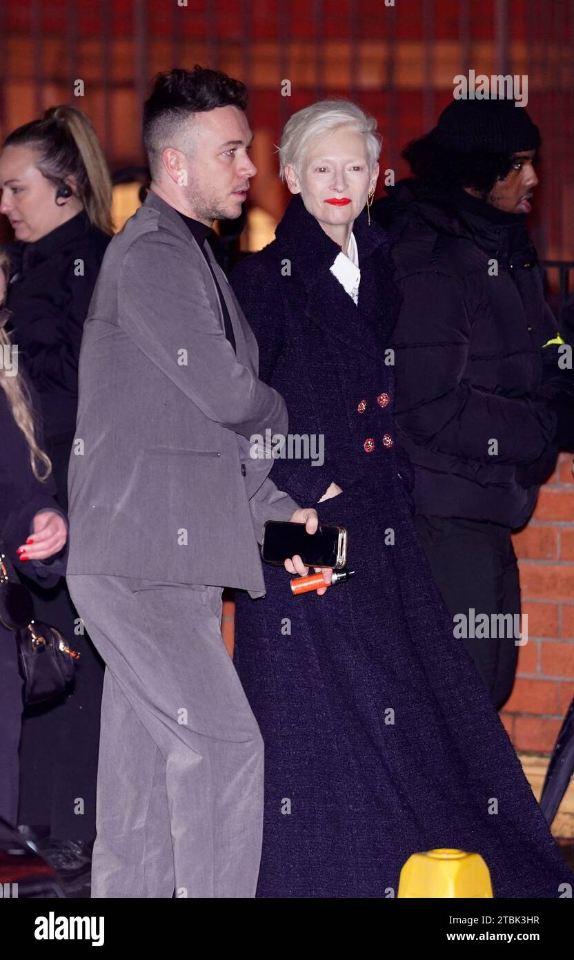 Tilda Swinton arrives for the Chanel Metiers d'Art show after party at ...