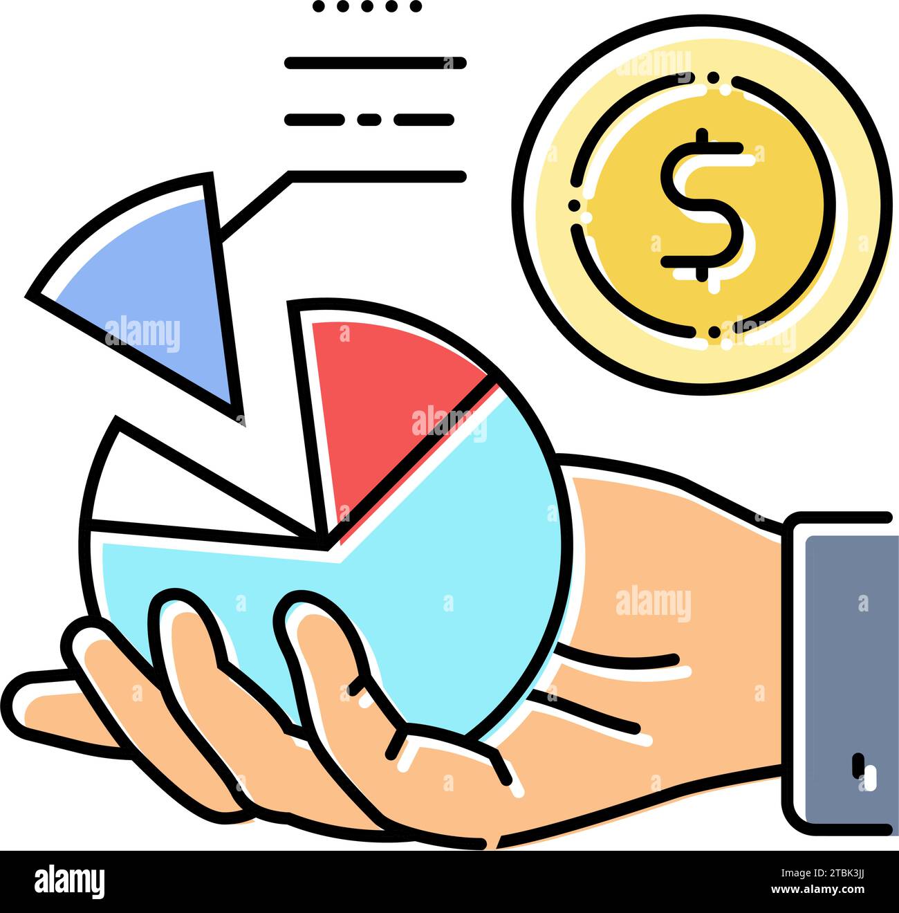 investment portfolio financial advisor color icon vector illustration ...