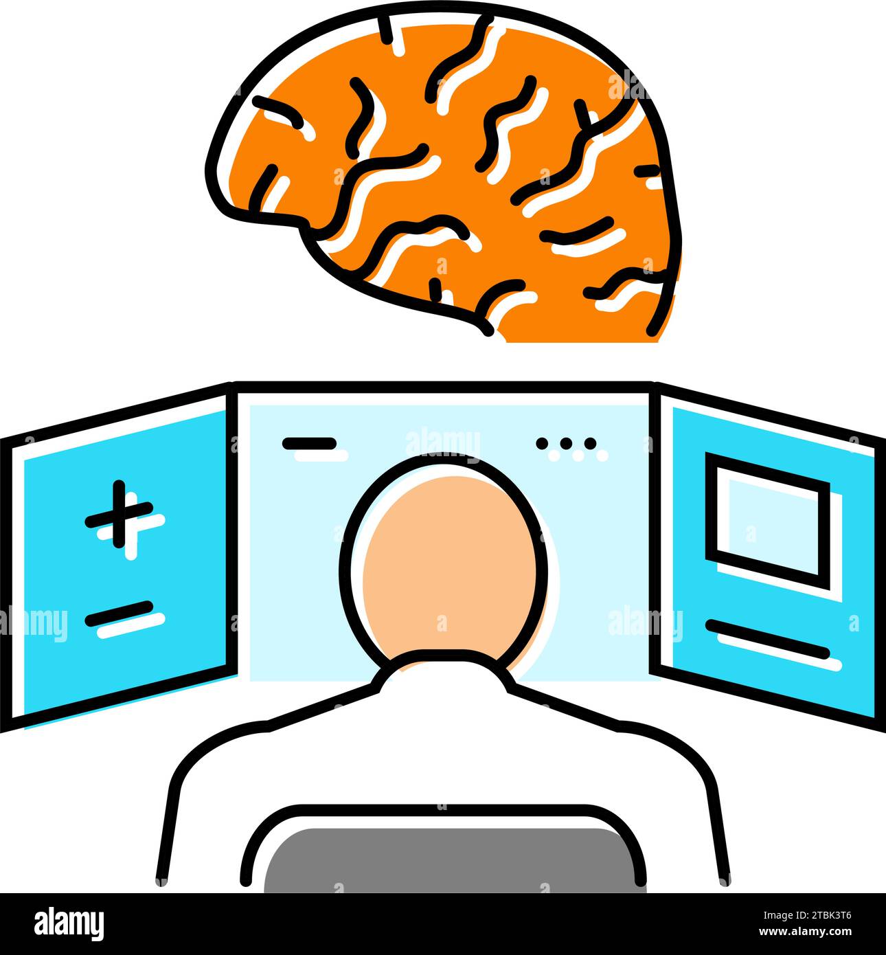 neurological expertise color icon vector illustration Stock Vector ...