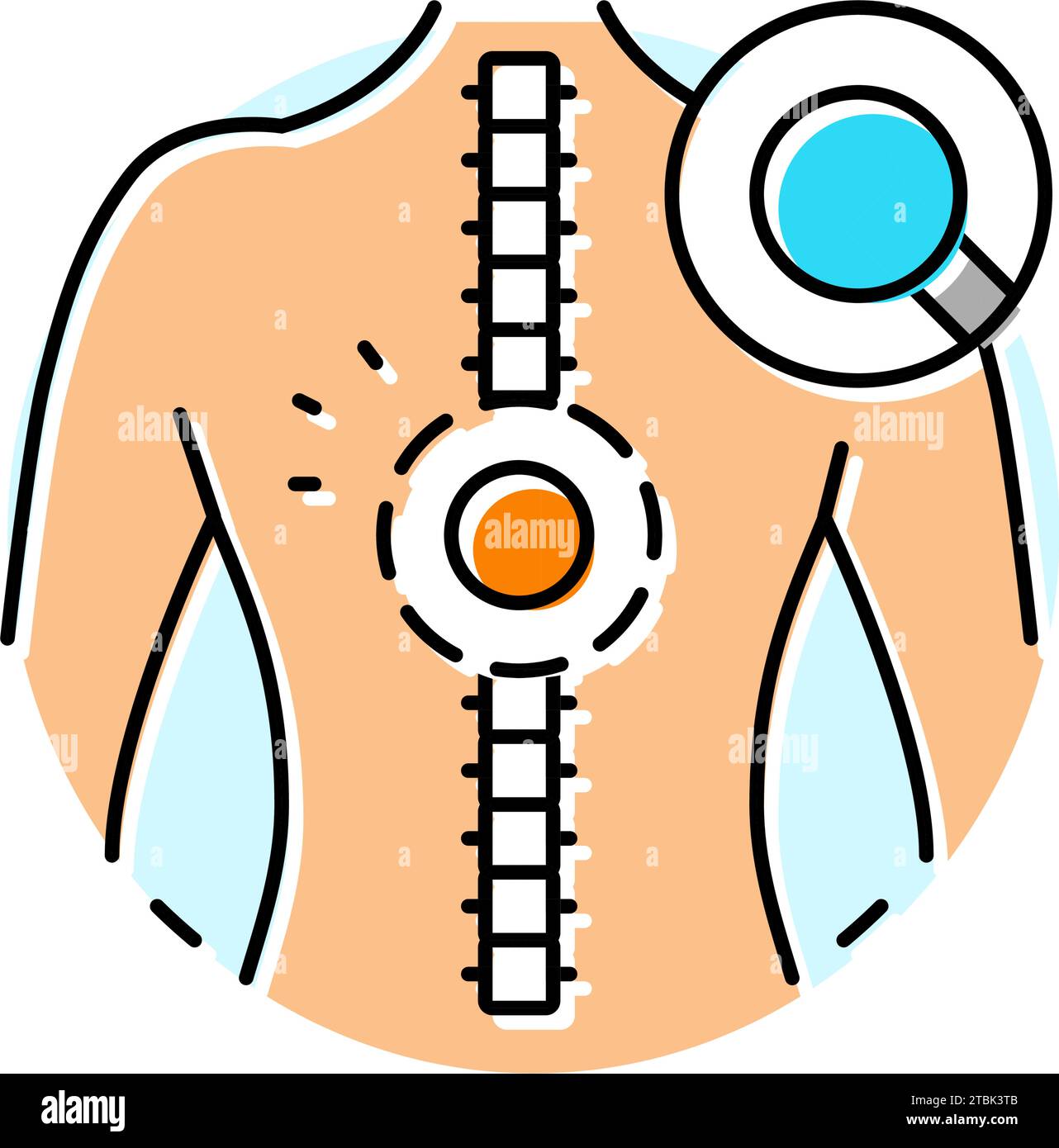 spinal cord analysis color icon vector illustration Stock Vector Image ...