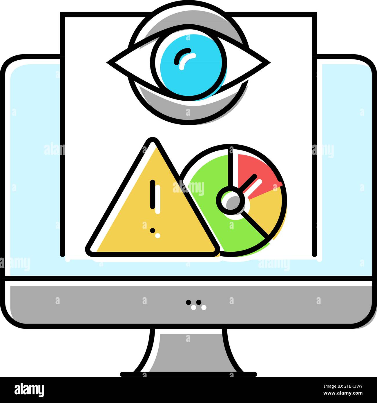 monitoring risk color icon vector illustration Stock Vector Image & Art ...