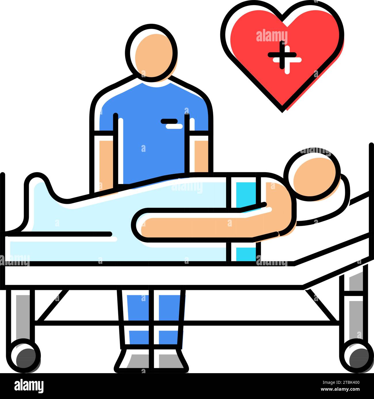 postoperative care surgeon color icon vector illustration Stock Vector ...