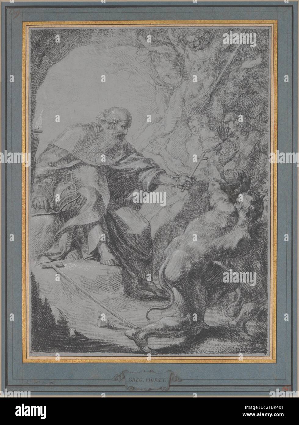 St. Anthony of Egypt Driving Away Devils 1988 by Gregoire Huret Stock ...