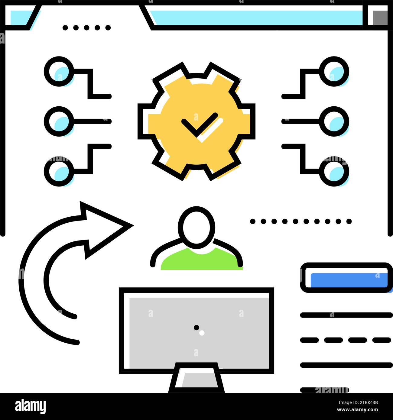 system evaluation analyst color icon vector illustration Stock Vector ...
