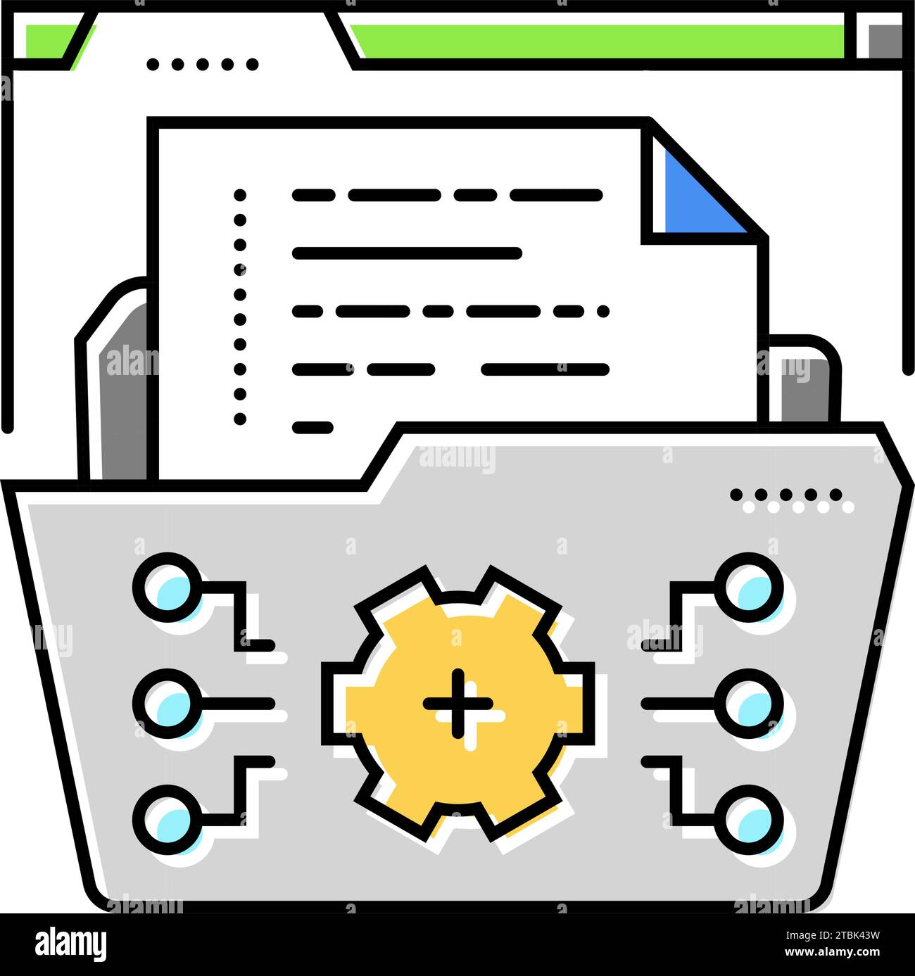 system documentation analyst color icon vector illustration Stock ...