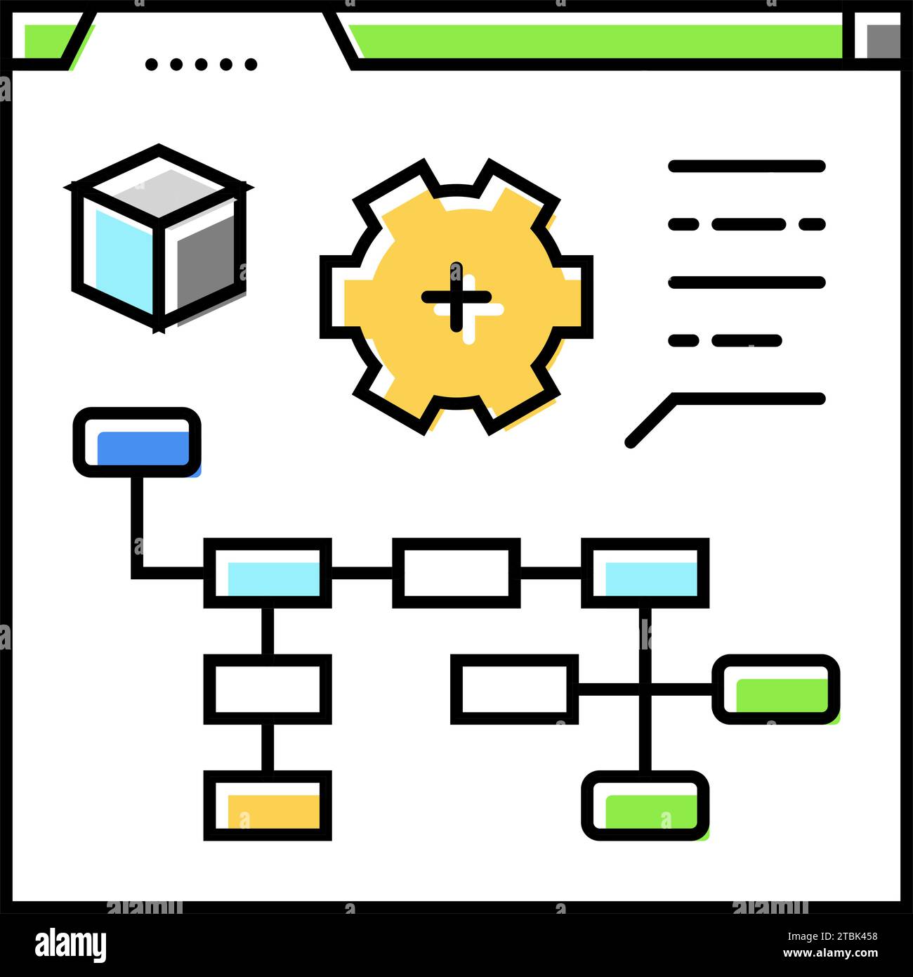 process modeling analyst color icon vector illustration Stock Vector ...