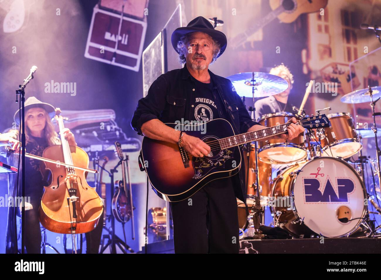 Cologne, Germany. 07th Dec, 2023. Wolfgang Niedecken (M) on stage with ...