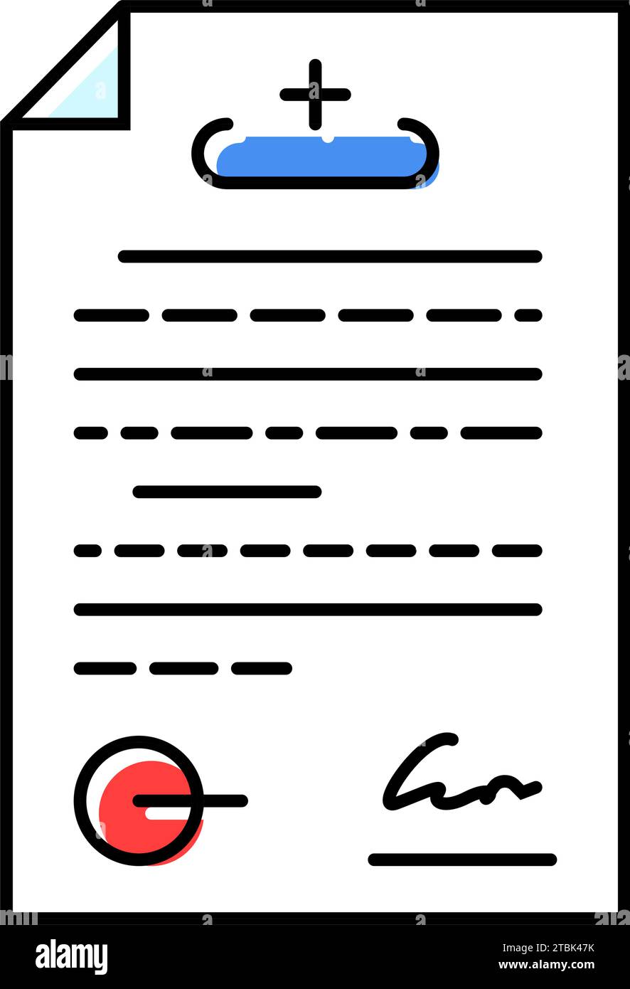 patient consent surgeon color icon vector illustration Stock Vector ...