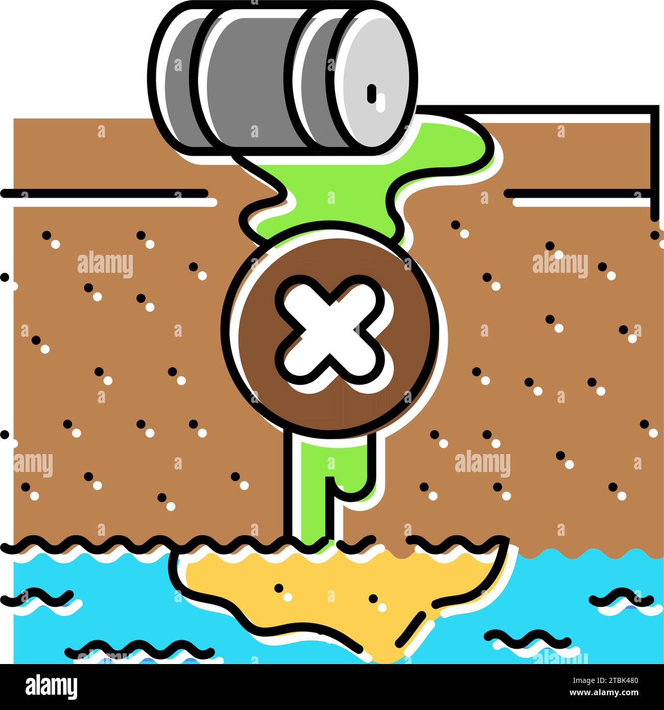 well design hydrogeologist color icon vector illustration Stock Vector ...