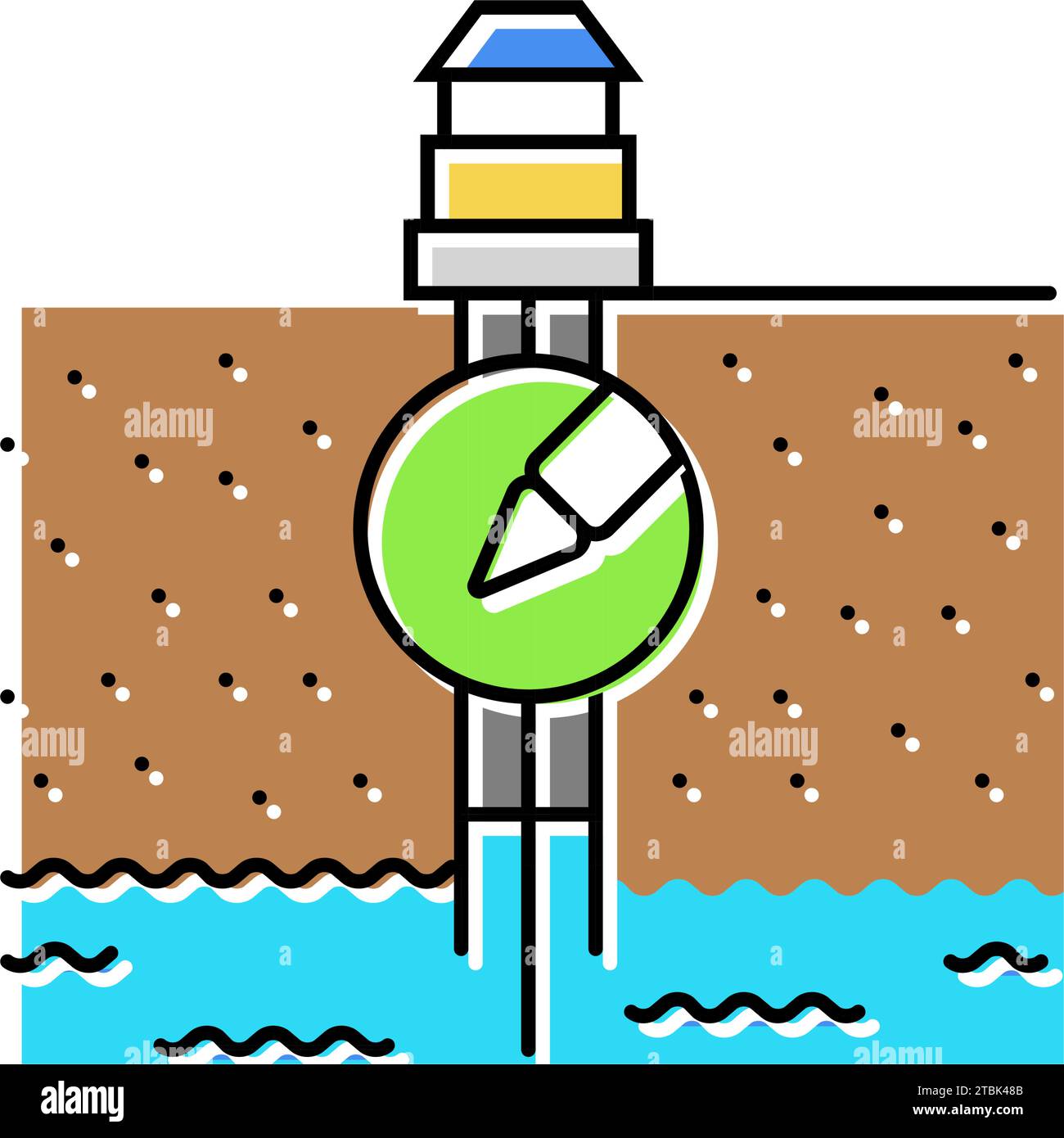 water resource management hydrogeologist color icon vector illustration ...