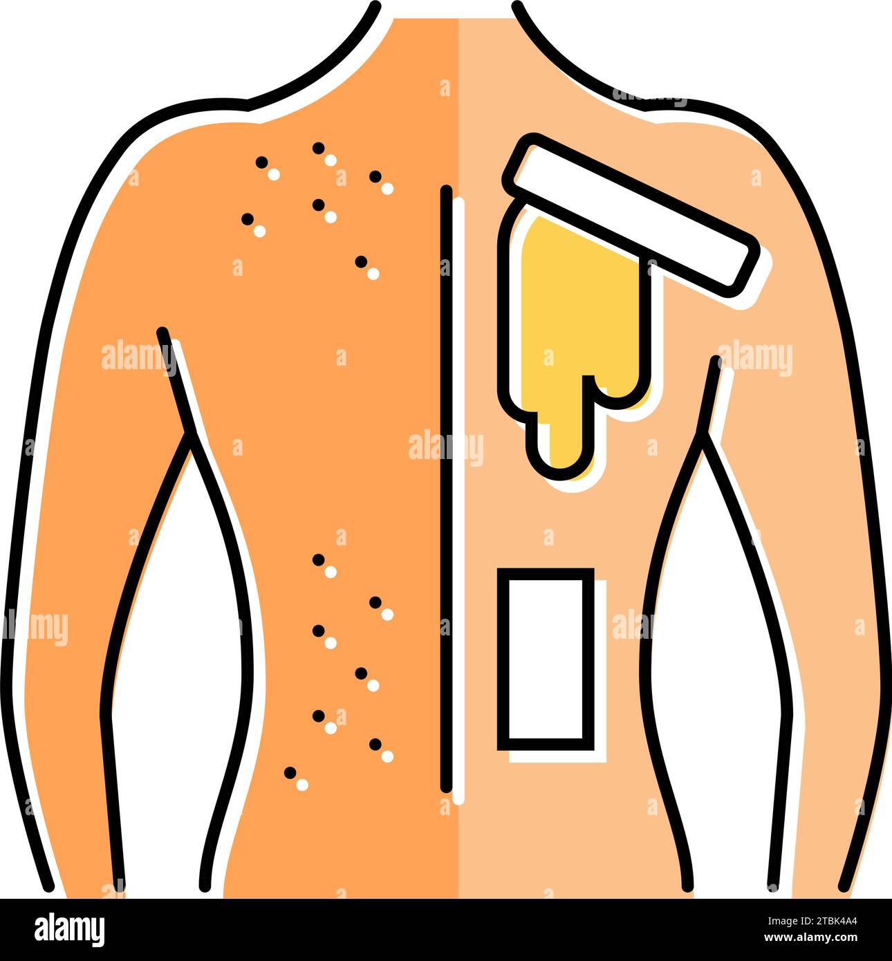 back waxing female color icon vector illustration Stock Vector Image ...