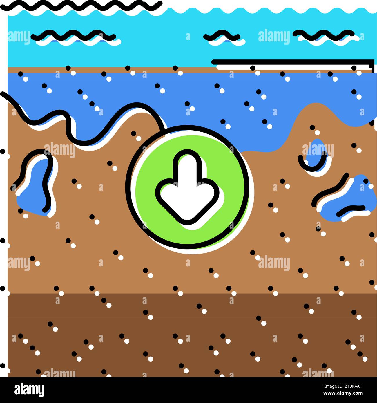 hydrology research hydrogeologist color icon vector illustration Stock ...