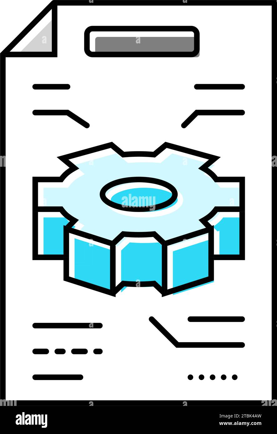 technical illustrations color icon vector illustration Stock Vector ...