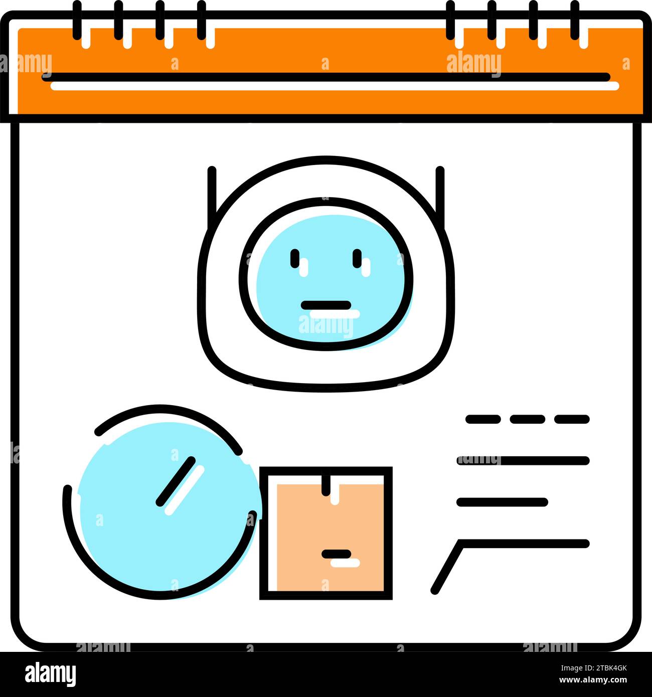 delivery scheduler autonomous color icon vector illustration Stock ...