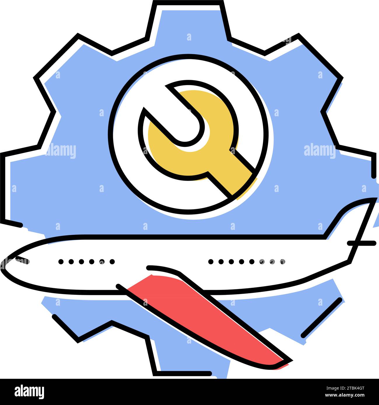 Plane parts illustration Cut Out Stock Images & Pictures - Alamy