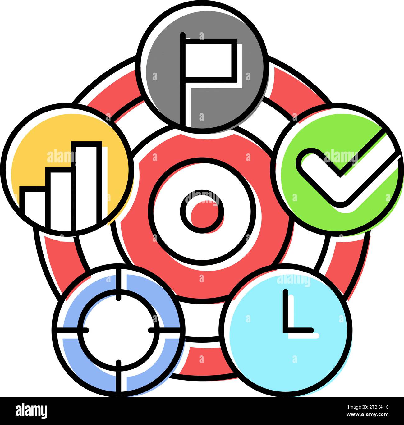 smart goals motivation color icon vector illustration Stock Vector ...