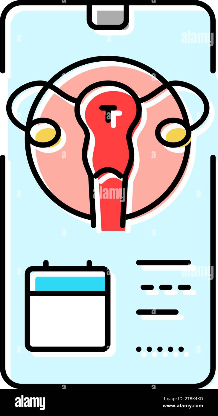 ovulation tracking gynecologist color icon vector illustration Stock ...