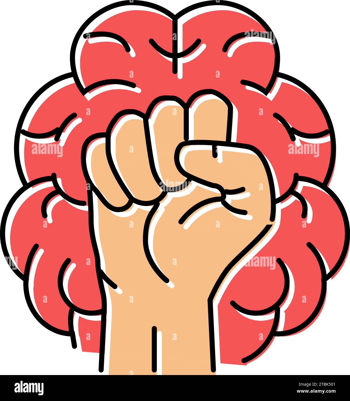 willpower muscles motivation color icon vector illustration Stock ...