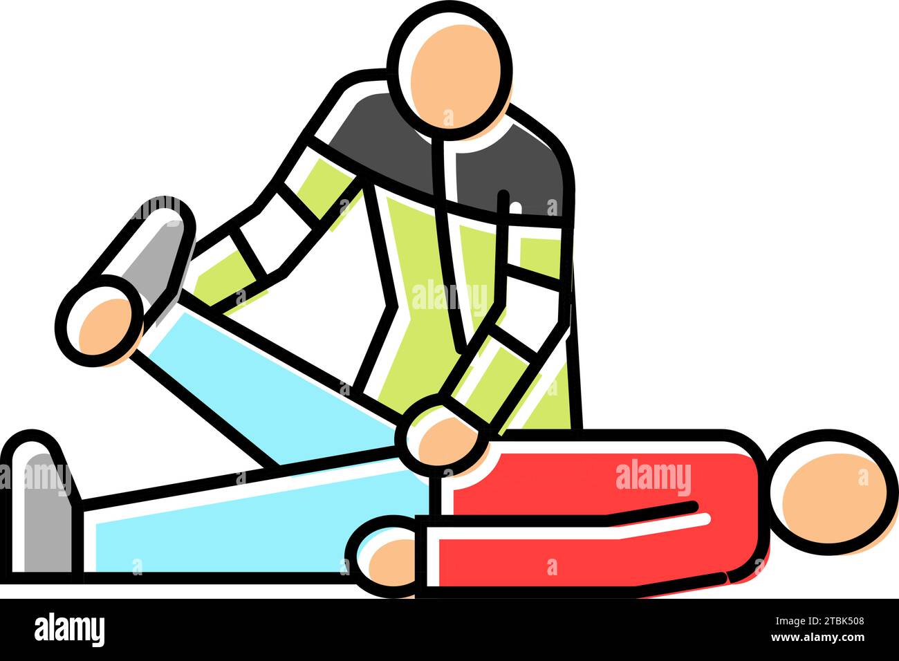 trauma care ambulance color icon vector illustration Stock Vector Image ...