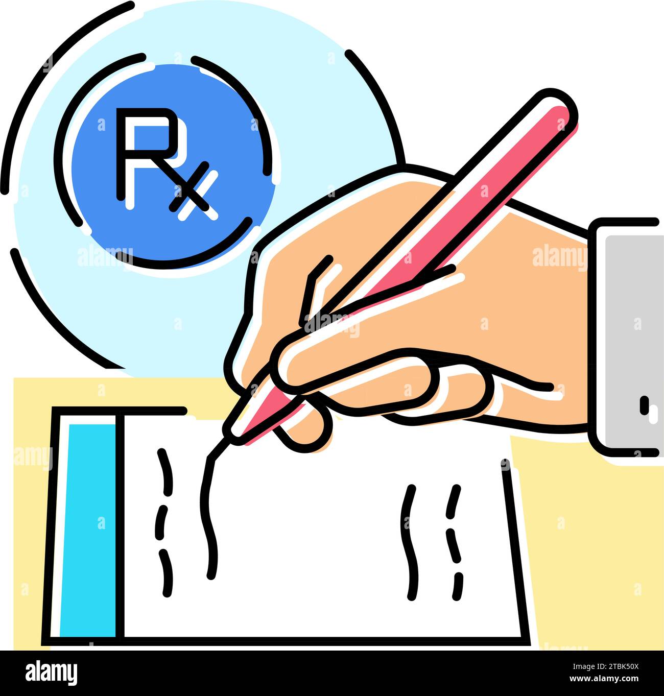 prescription filling pharmacist color icon vector illustration Stock ...