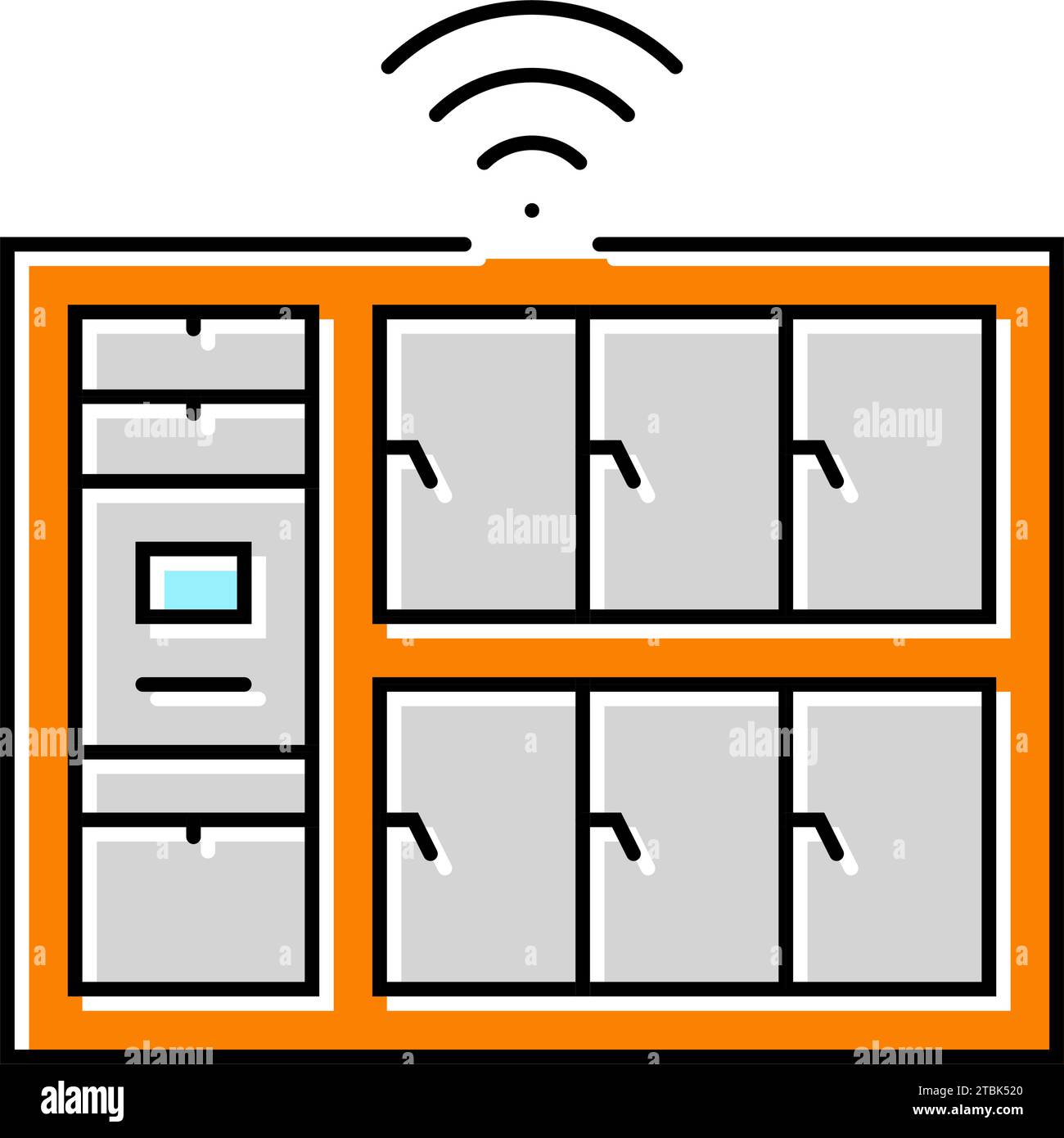 smart lockers autonomous delivery color icon vector illustration Stock ...
