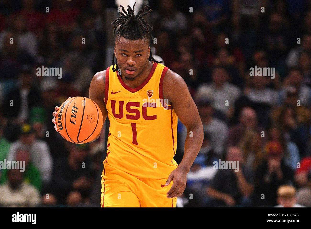 LAS VEGAS, NV - DECEMBER 02: USC Trojans guard Isaiah Collier (1 ...