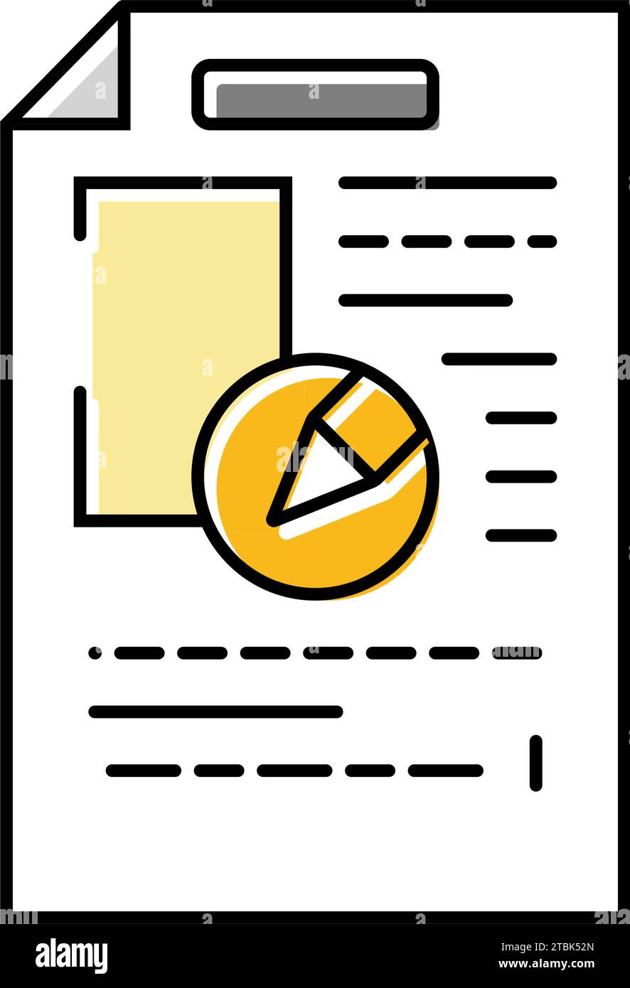 editing content technical writer color icon vector illustration Stock ...
