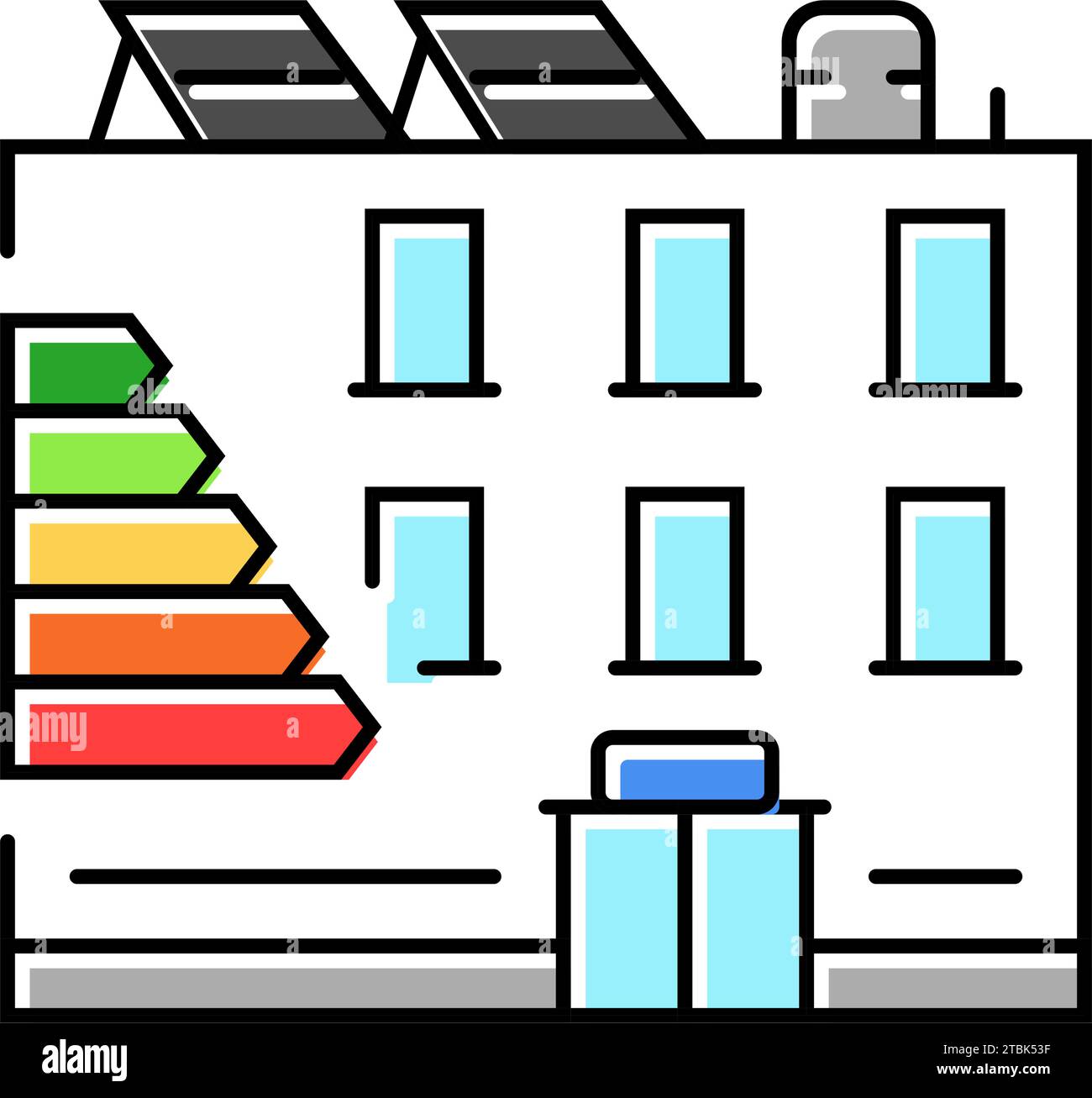 office energy efficient color icon vector illustration Stock Vector ...