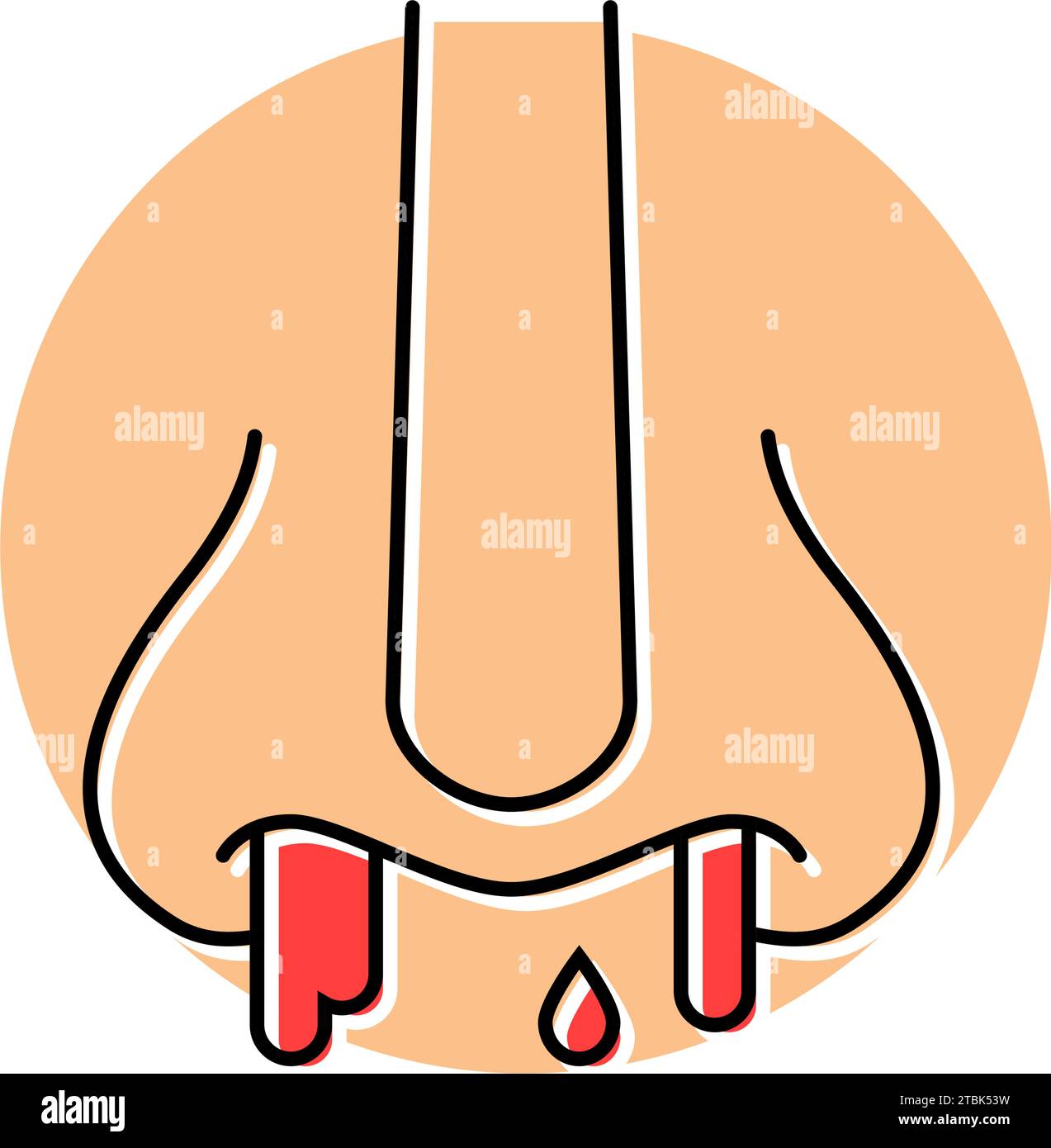 frequent nosebleeds disease symptom color icon vector illustration Stock Vector Image & Art - Alamy