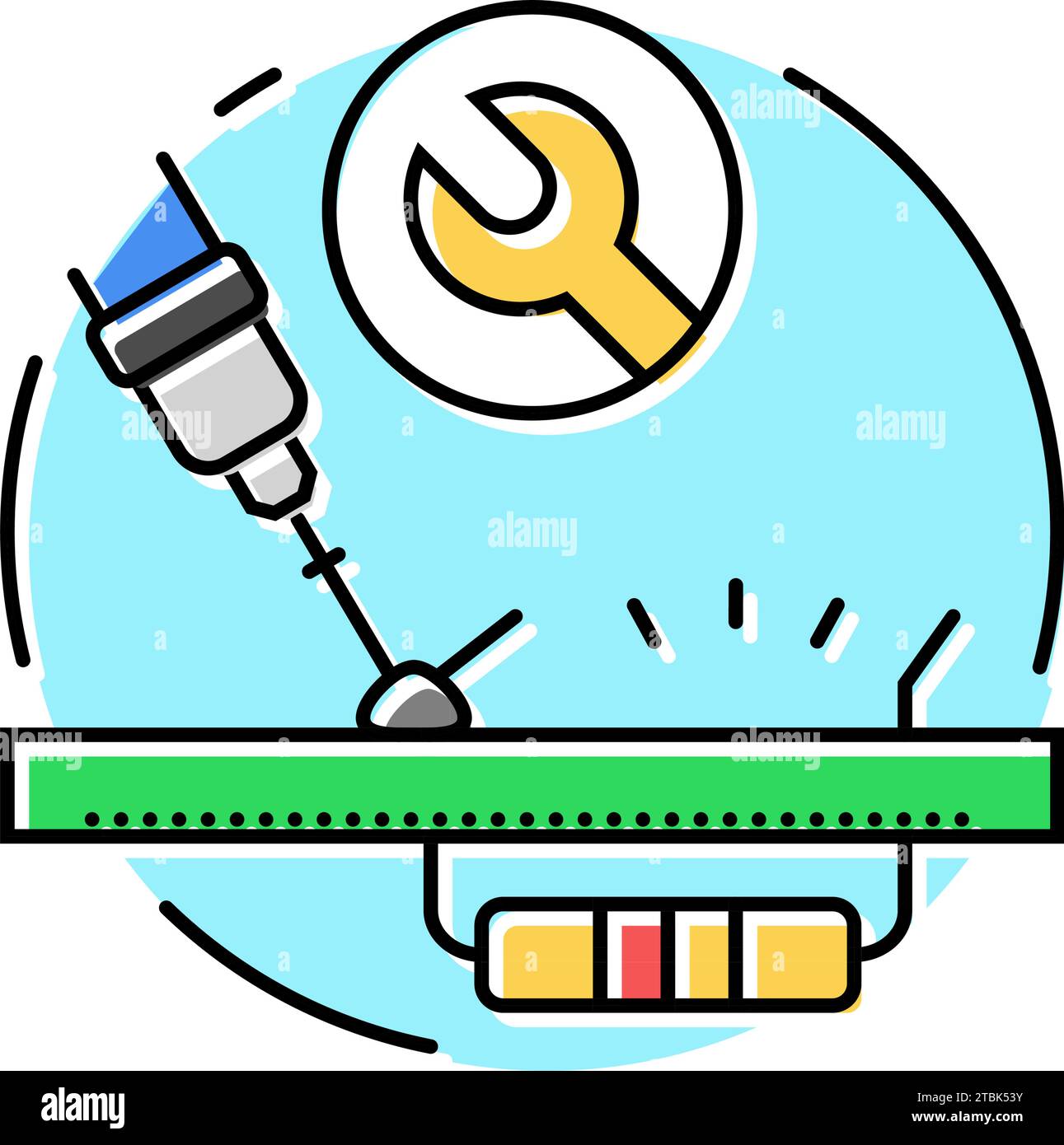 resistor replacement electronics color icon vector illustration Stock ...
