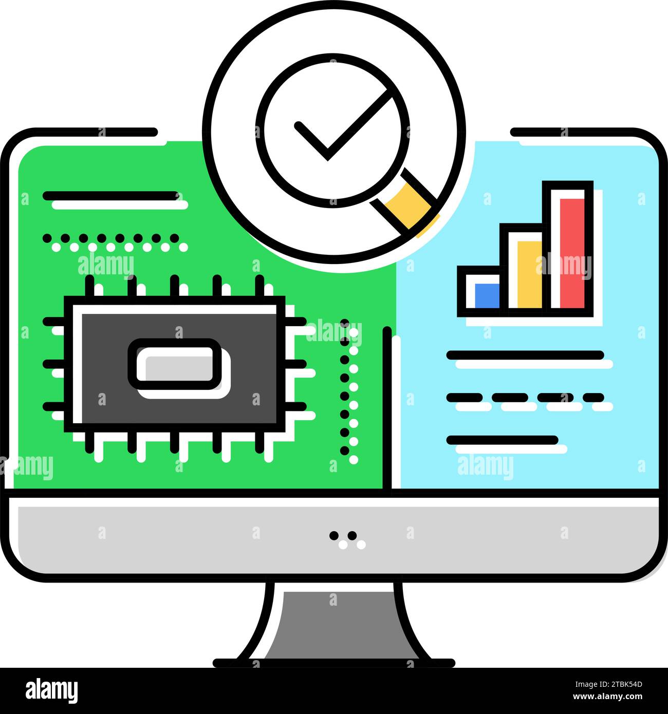sensor calibration electronics color icon vector illustration Stock ...