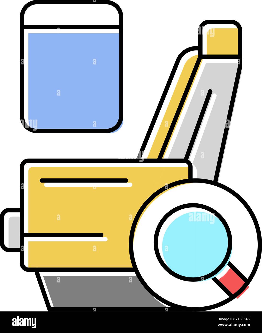 cabin interior check aircraft color icon vector illustration Stock ...
