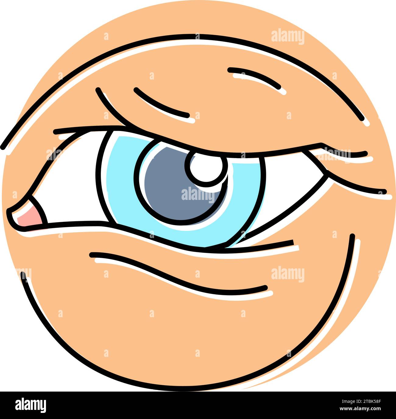 swollen red eyes disease symptom color icon vector illustration Stock ...