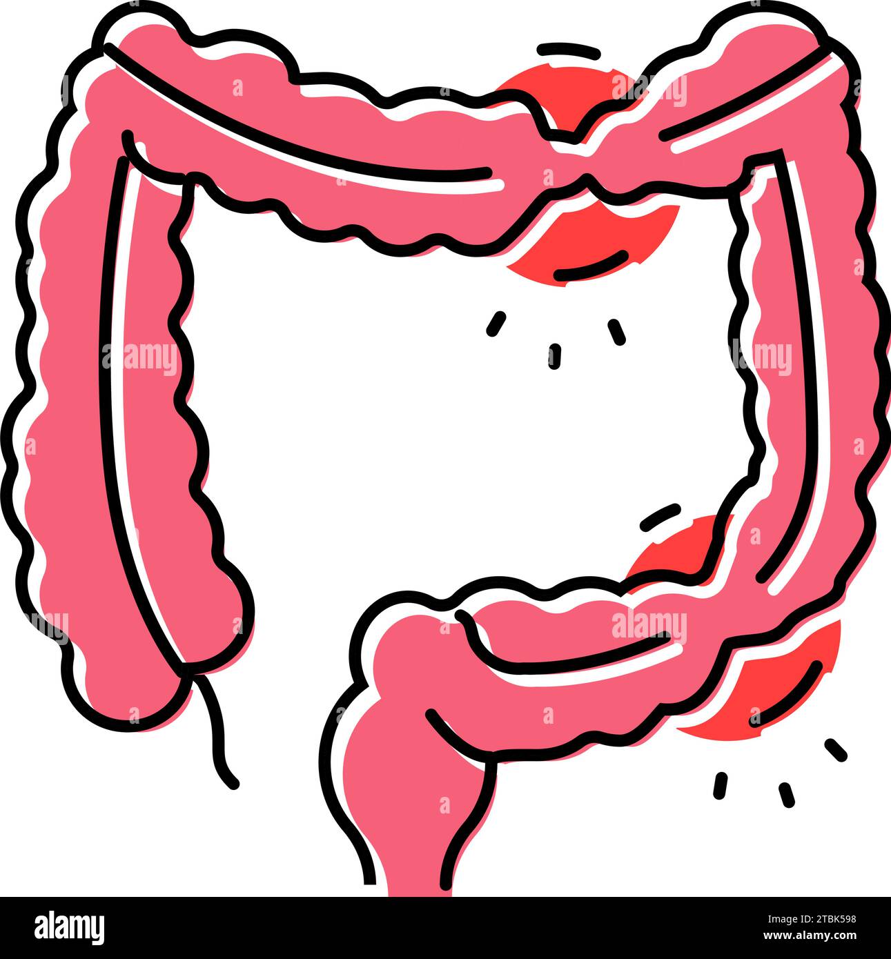 irritable bowel syndrome color icon vector illustration Stock Vector ...