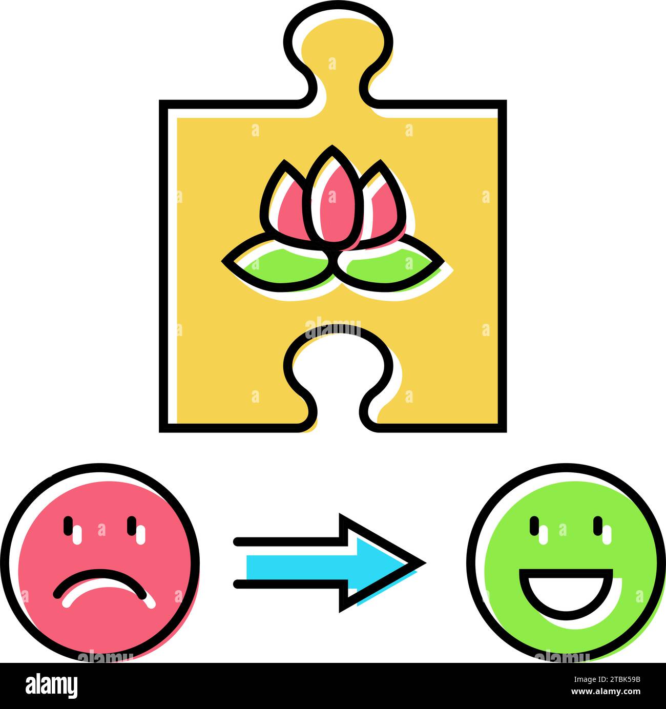 coping strategies mental health color icon vector illustration Stock ...