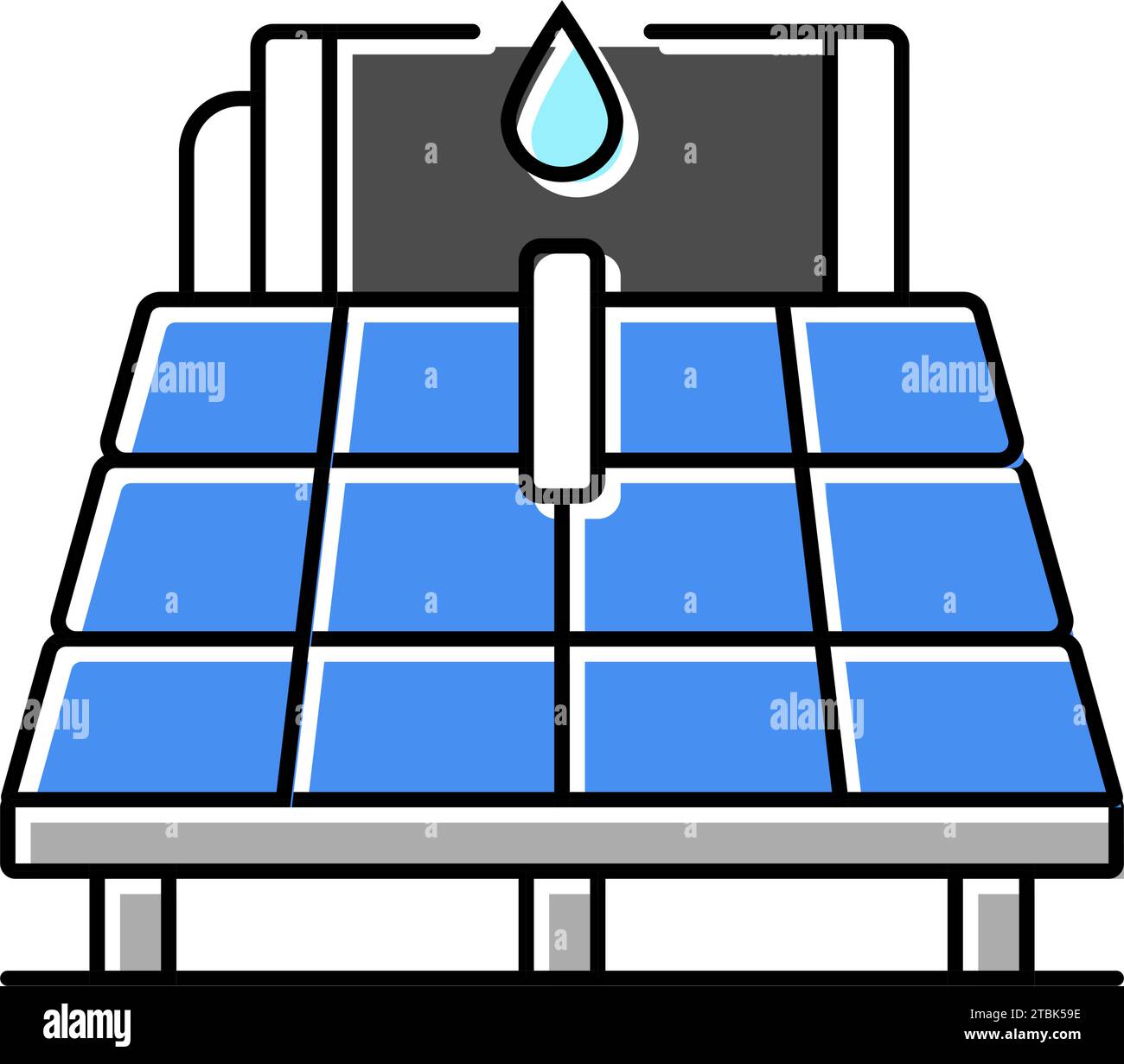 solar water heater color icon vector illustration Stock Vector Image ...