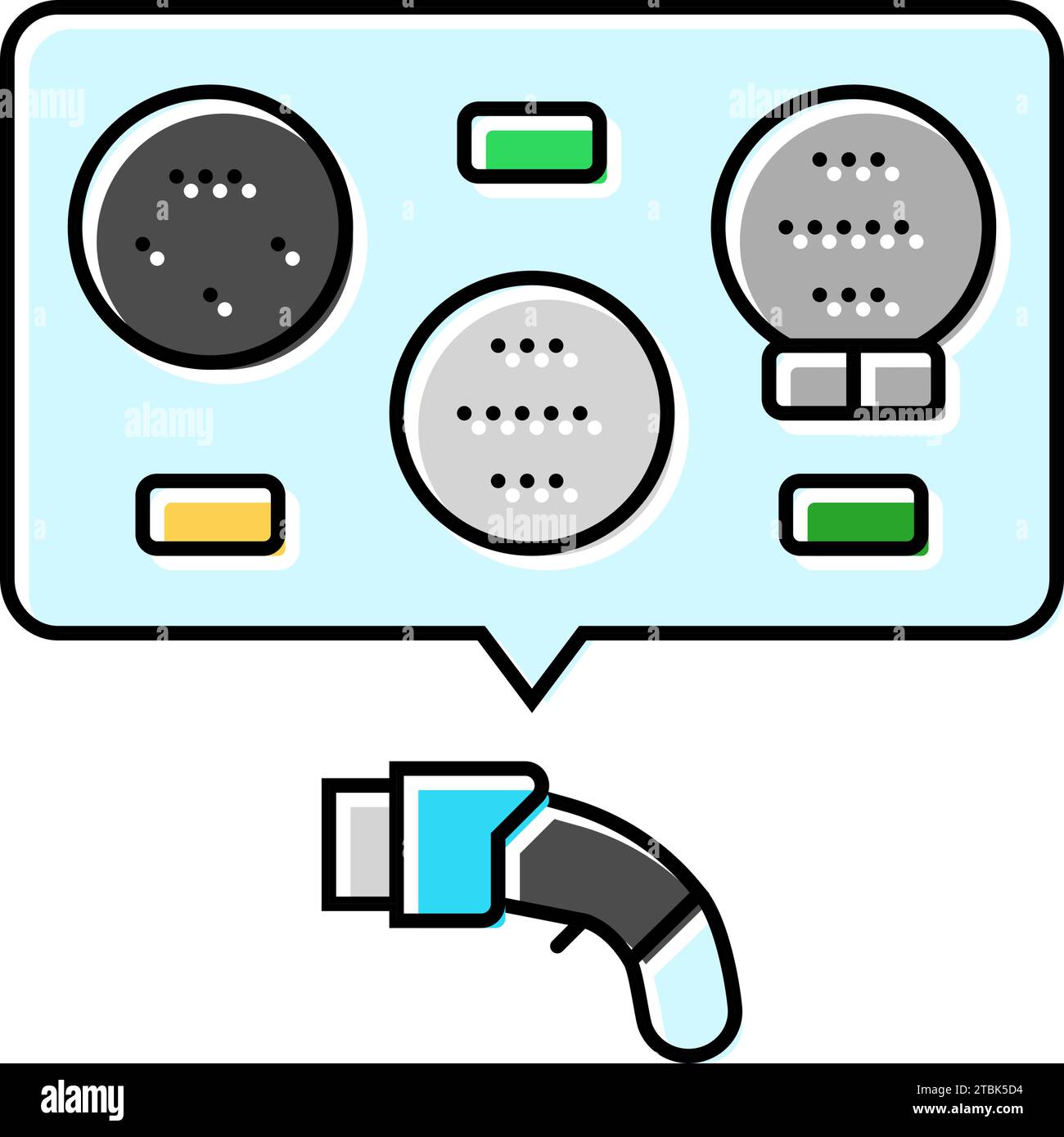 ev charger types electric color icon vector illustration Stock Vector ...