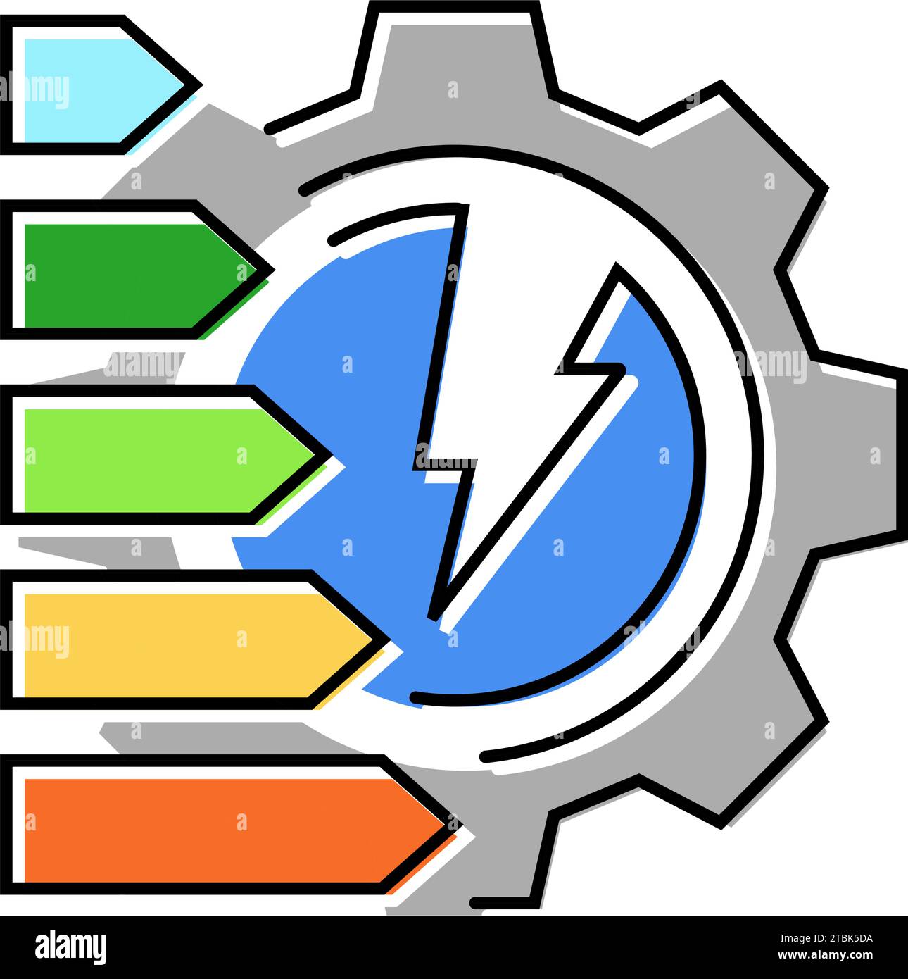 energy efficiency green living color icon vector illustration Stock ...